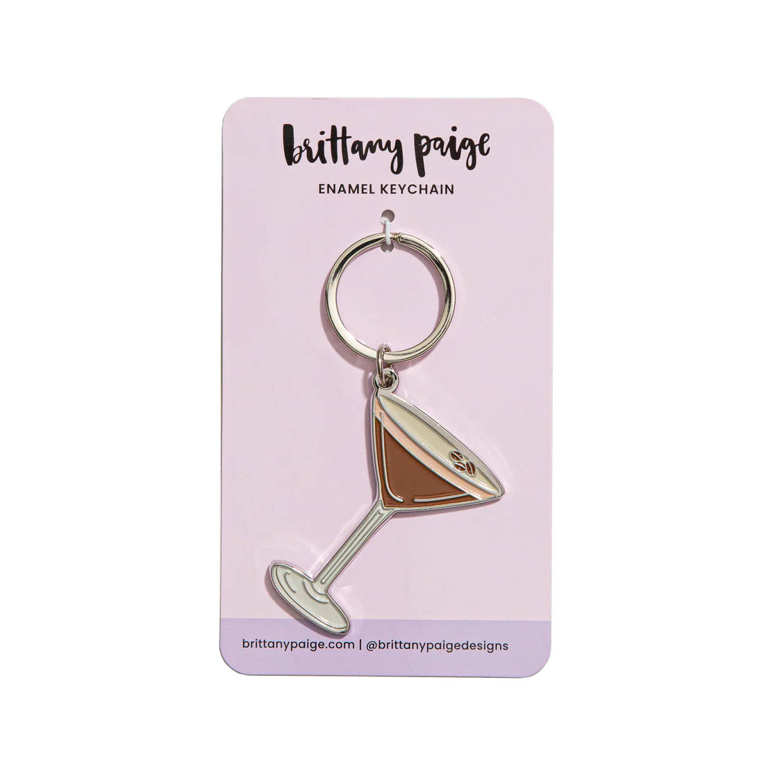 Espresso Martini Enamel Keychain Bag Charm – Pink Lemonade